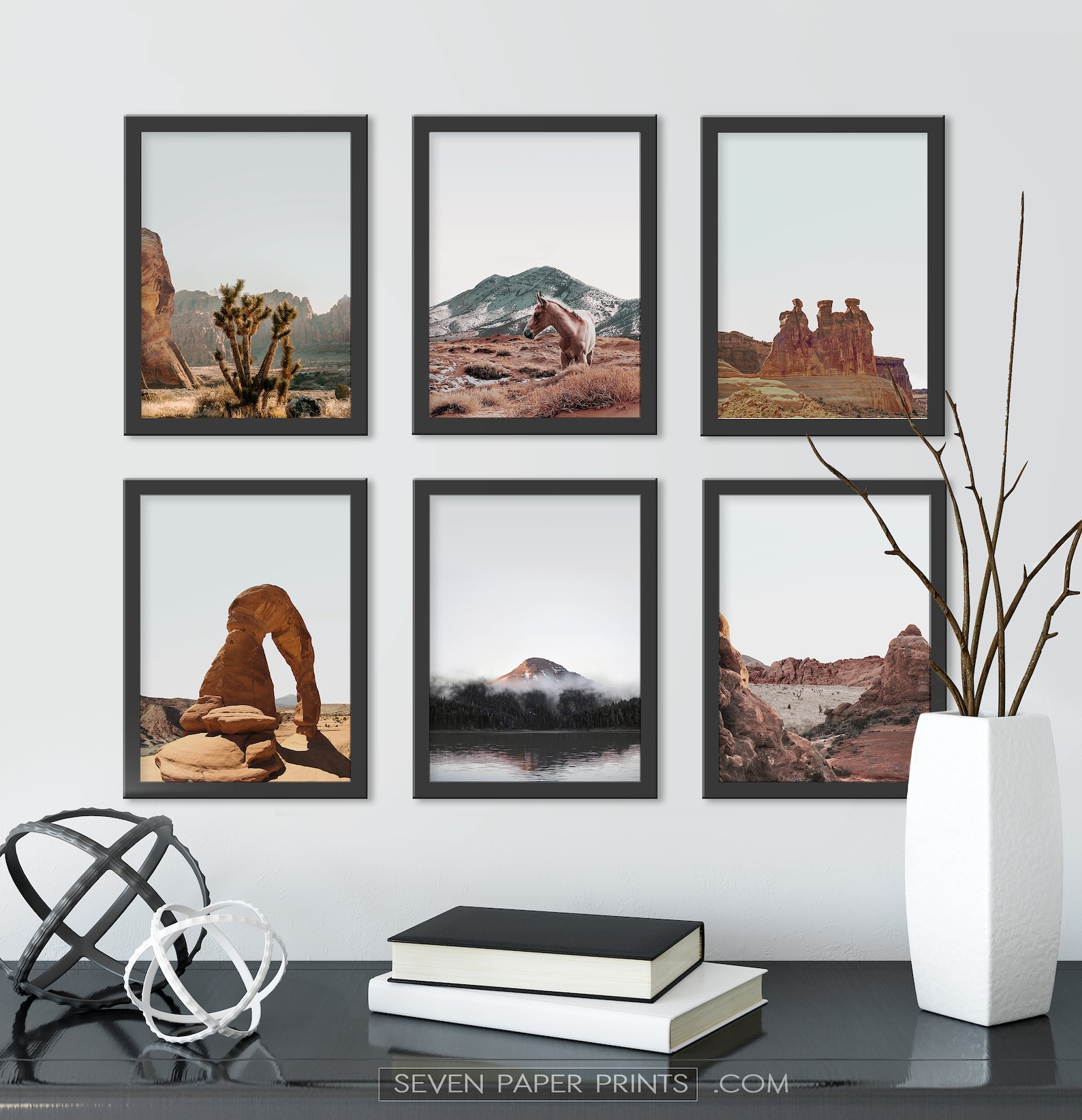 Arches National Park Utah Wall Art Set of 6 Prints UT Desert | Etsy