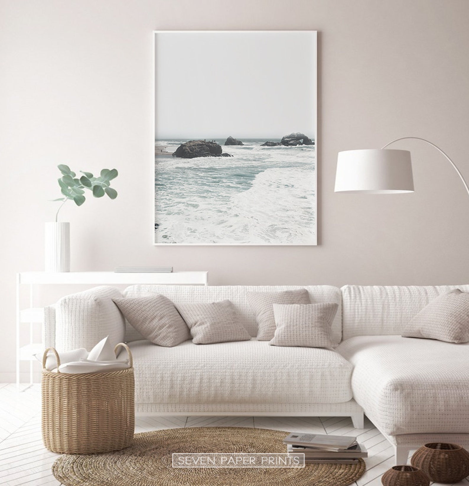 Ocean Rock Wall Art and Coastal Beach Print Teal Beach Photo - Etsy