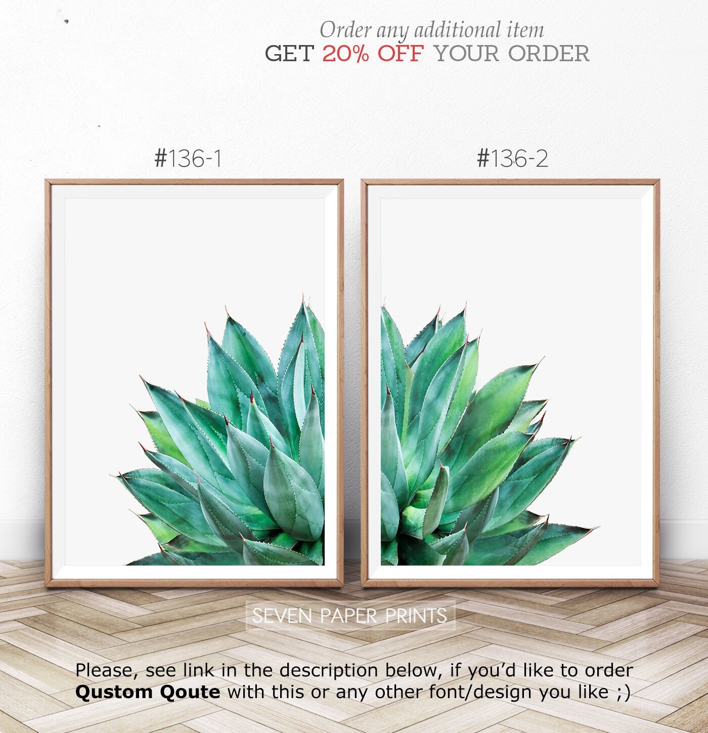 Succulents Photography Succulent Art Print Blue Botanical Print Cacti ...
