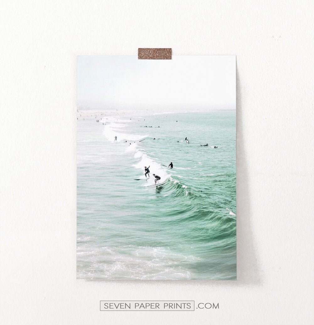 Surfer Print Surf Poster Surfers Paradise Surfing Poster - Etsy