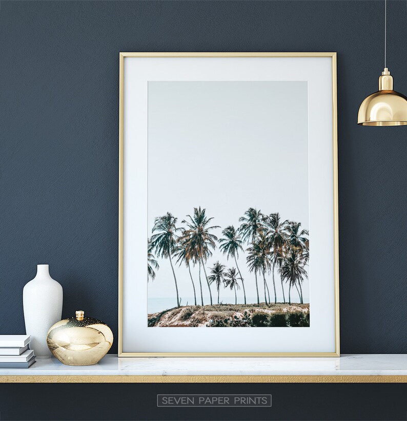 Palm Trees Wall Art Coastal Print Tropical Photo Desert | Etsy