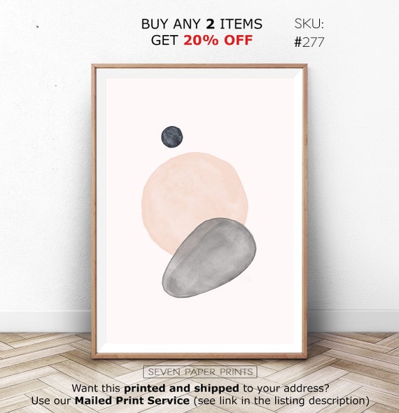 Abstract Minimal Print Mid Century Modern Printable Art | Etsy