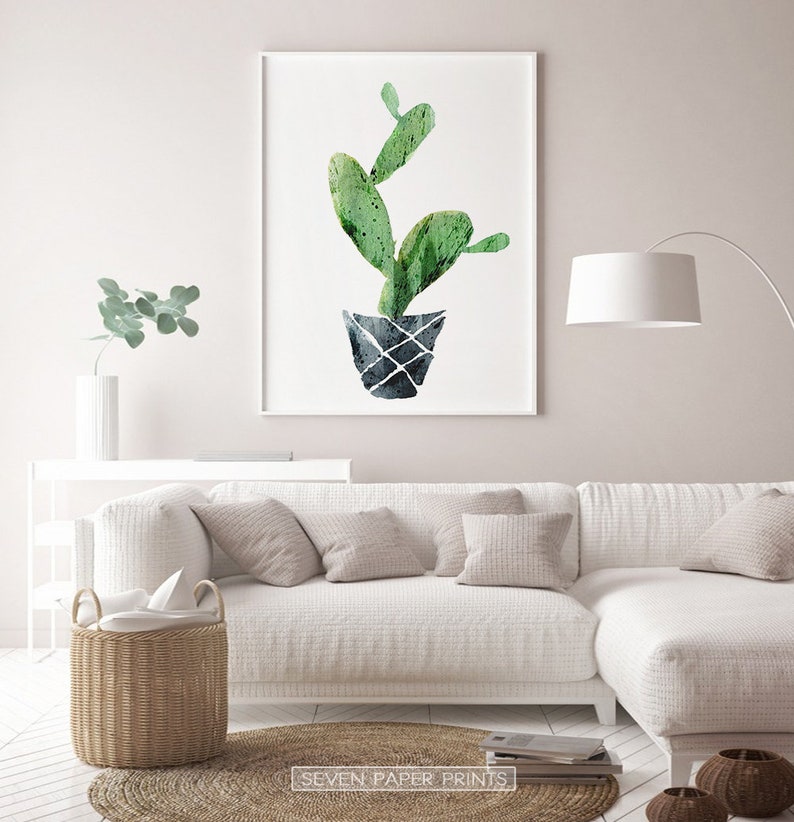 Cactus print Succulent print Set Wall Art Prints Triptych | Etsy
