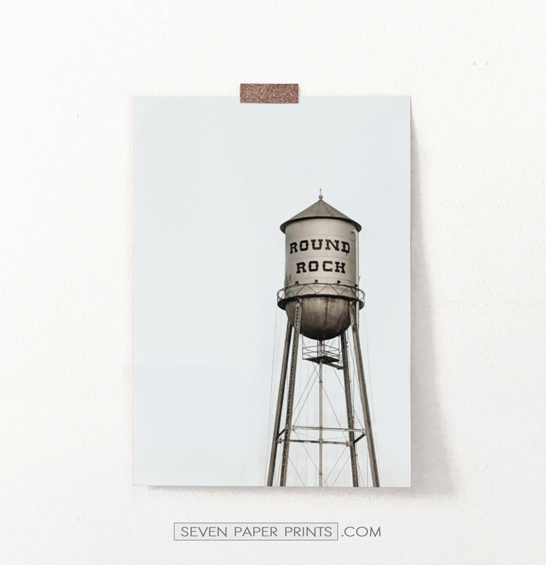Texas Water Tower Giclee TX Water Tower Photography Old Town - Etsy