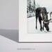 Winter Moose Print Set of 6 Framed Posters, Log Cabin and Woodland ...