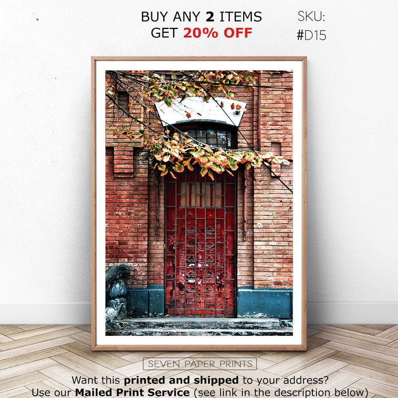 Red Door Print - Etsy