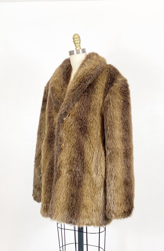 1970s Faux Fur Coat - Faux Fur Coat - Vegan Fur Coat … - Gem