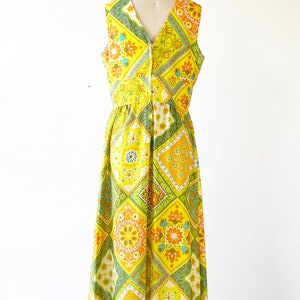 1960s Maxi Dress 1960s Floral Maxi 1960s Sun Dress Size Large - Etsy