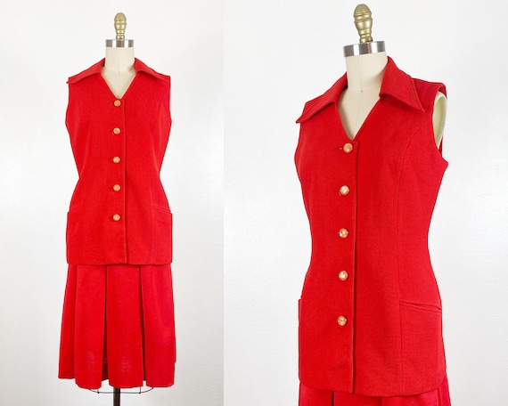1960s Set - 1960s Top And Skirt - 1960s Dress - Size … - Gem