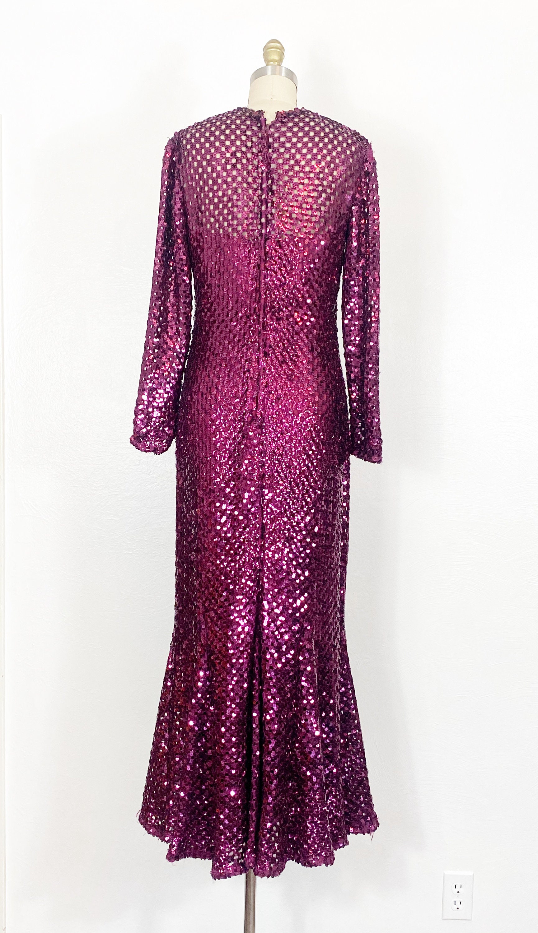 1970s Sequin Gown 1970s Disco Gown 1970s Gown Size Large - Etsy Australia