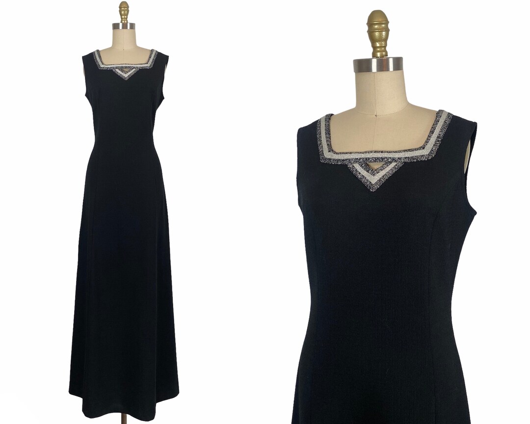 1970s Disco Dress - 1970s Studio 54 Dress - 1970s Maxi Dress - Size ...