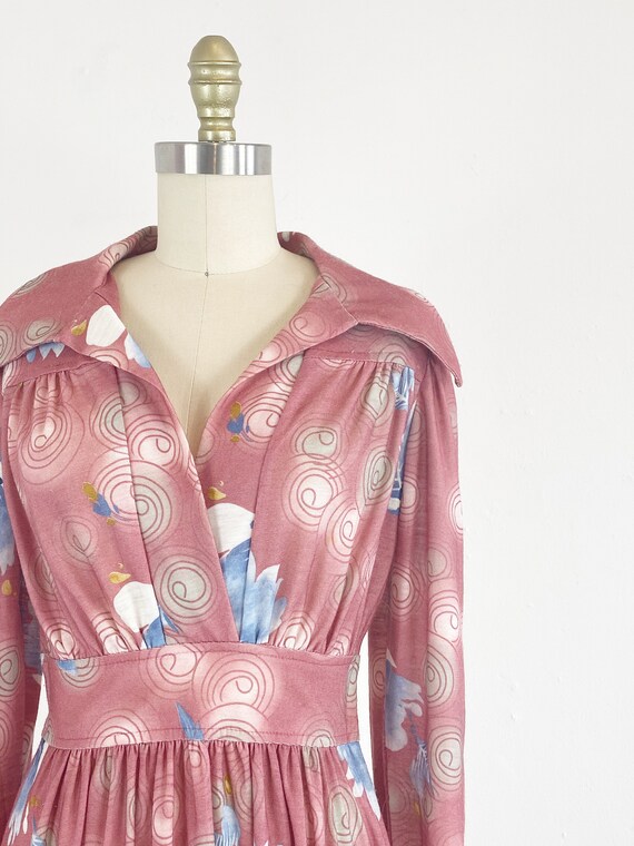 1970s Floral Dress - 1970s Mini Dress - Floral Mini D… - Gem