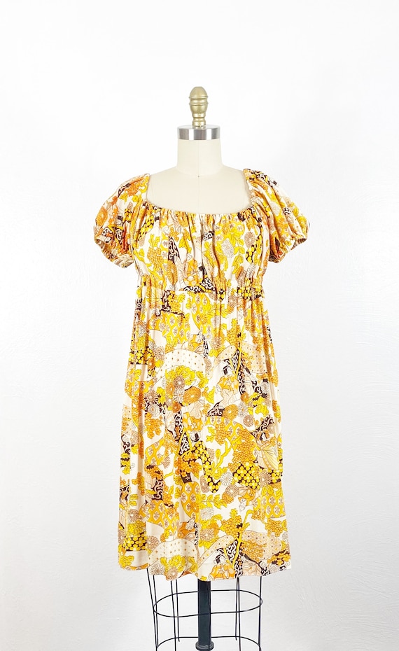 1960s Mini Dress - 1960s Floral Dress - 1960s Mod Dre… - Gem