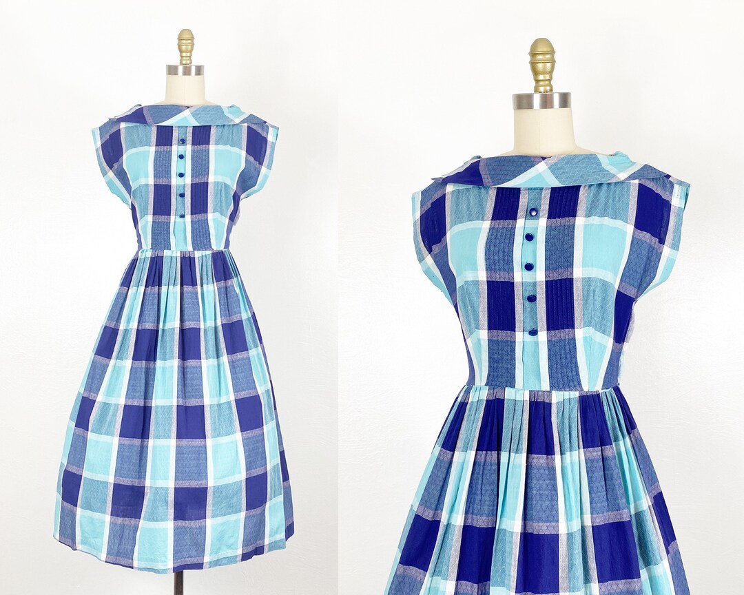 1950s Dress - 1950s Fit and Flare Dress - 1950s Party Dress - Size ...