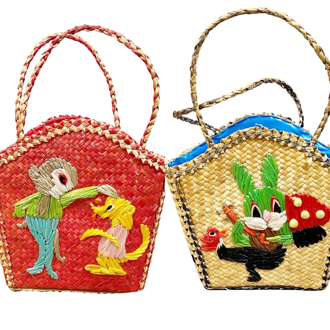 Wicker Animal Purse - Vintage Purse - Wicker Purse - Etsy