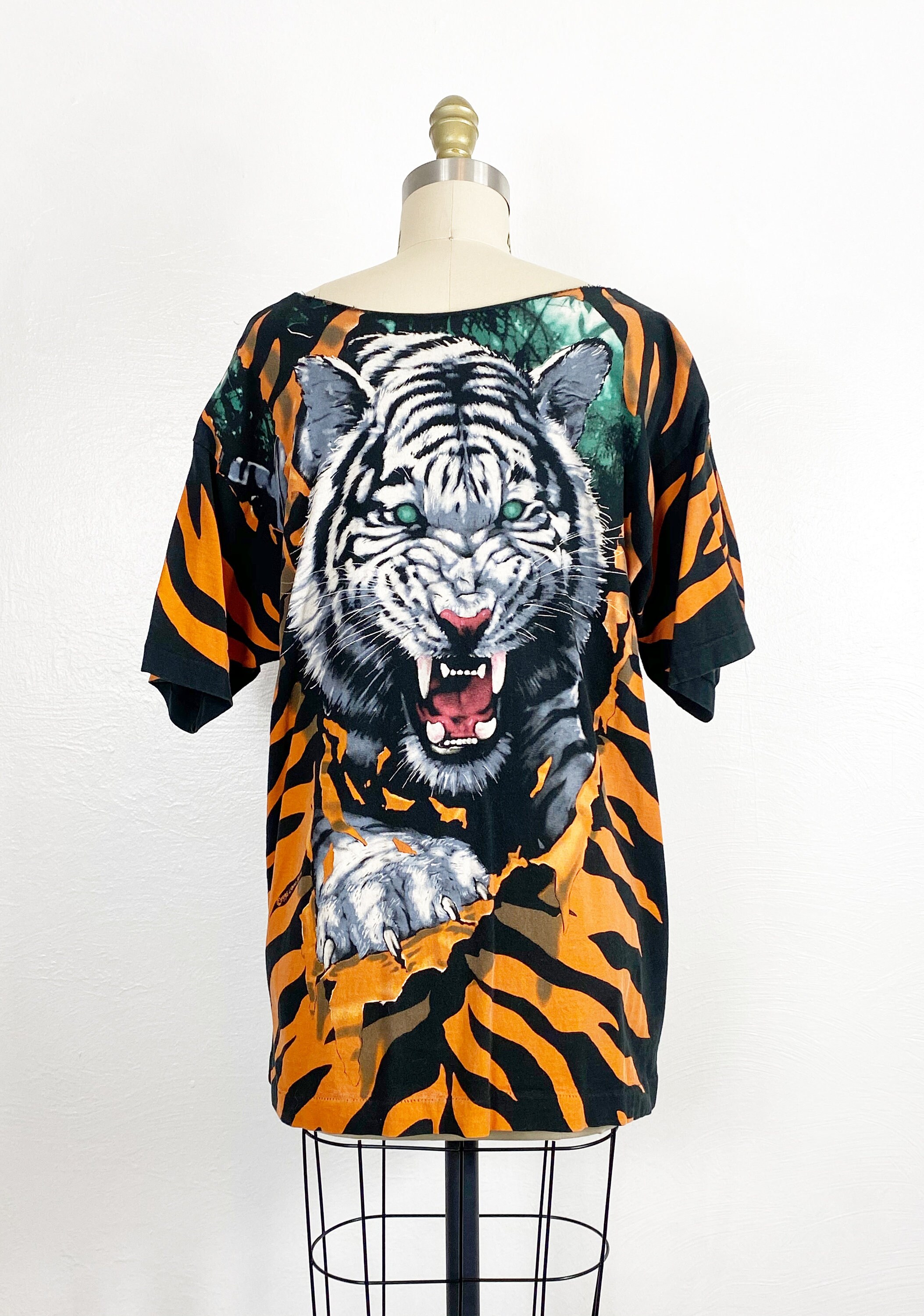 1990s Liquid Blue Shirt Liquid Blue Tiger Shirt Tiger | Etsy