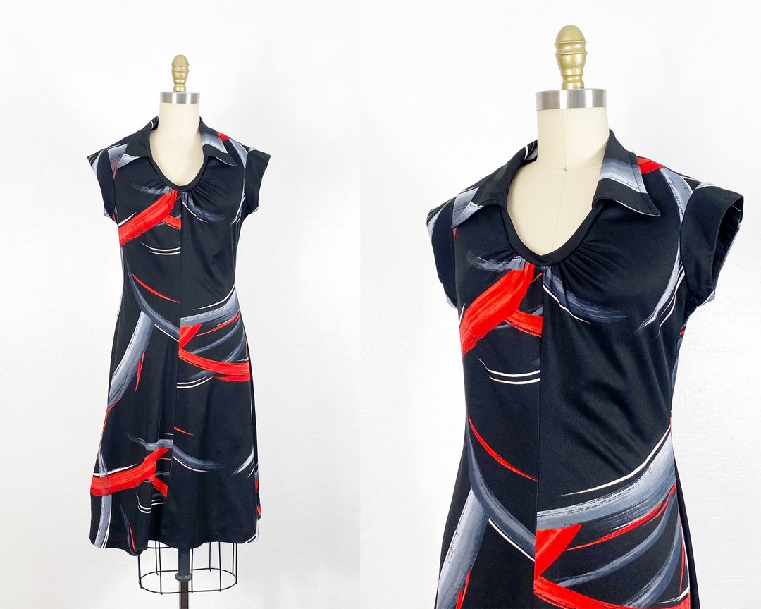 1970s Disco Dress - 1970s Studio 54 Dress - 1970s Dress - Size Medium ...