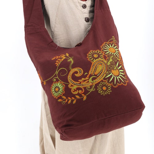 Cotton Shoulder Bag Unique Tapestry Hippie Crossbody With - Etsy