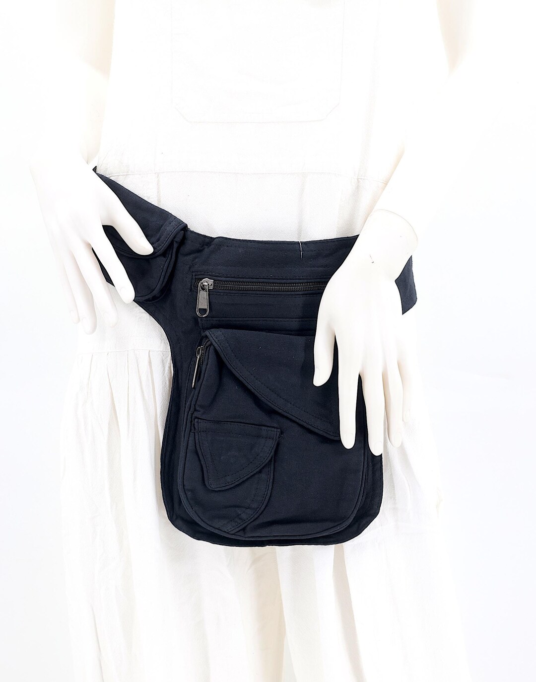 Handmade Cotton Multi-pocket Fanny Pack Festival Hip Bag - Etsy