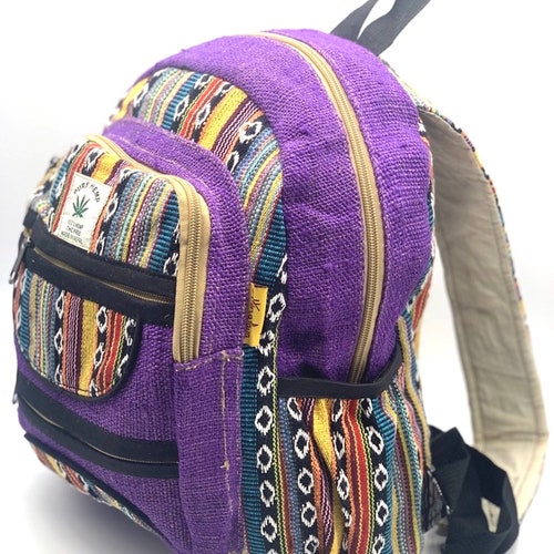 Unique Design Himalaya Hemp Backpack Small Backpack Hippie - Etsy