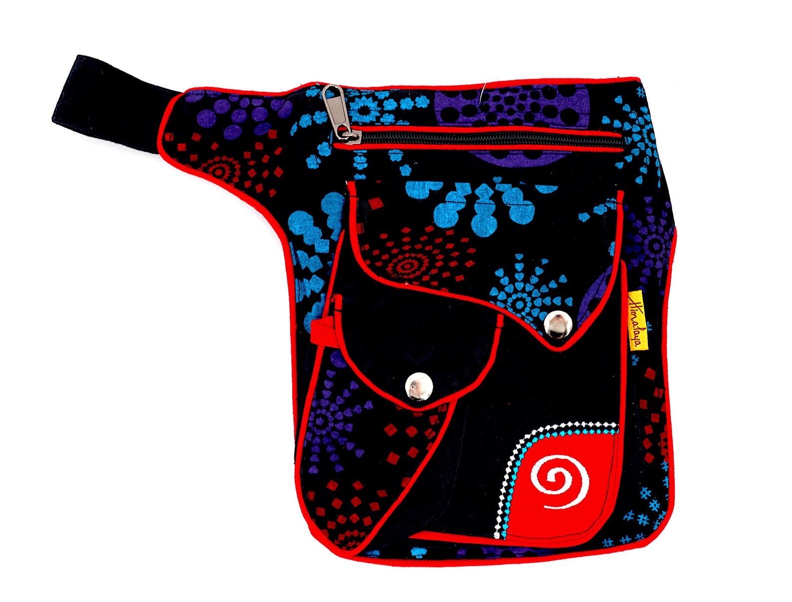 Unique Designed Himalaya Cotton Colorful Swirl Embroidered Fanny Pack ...