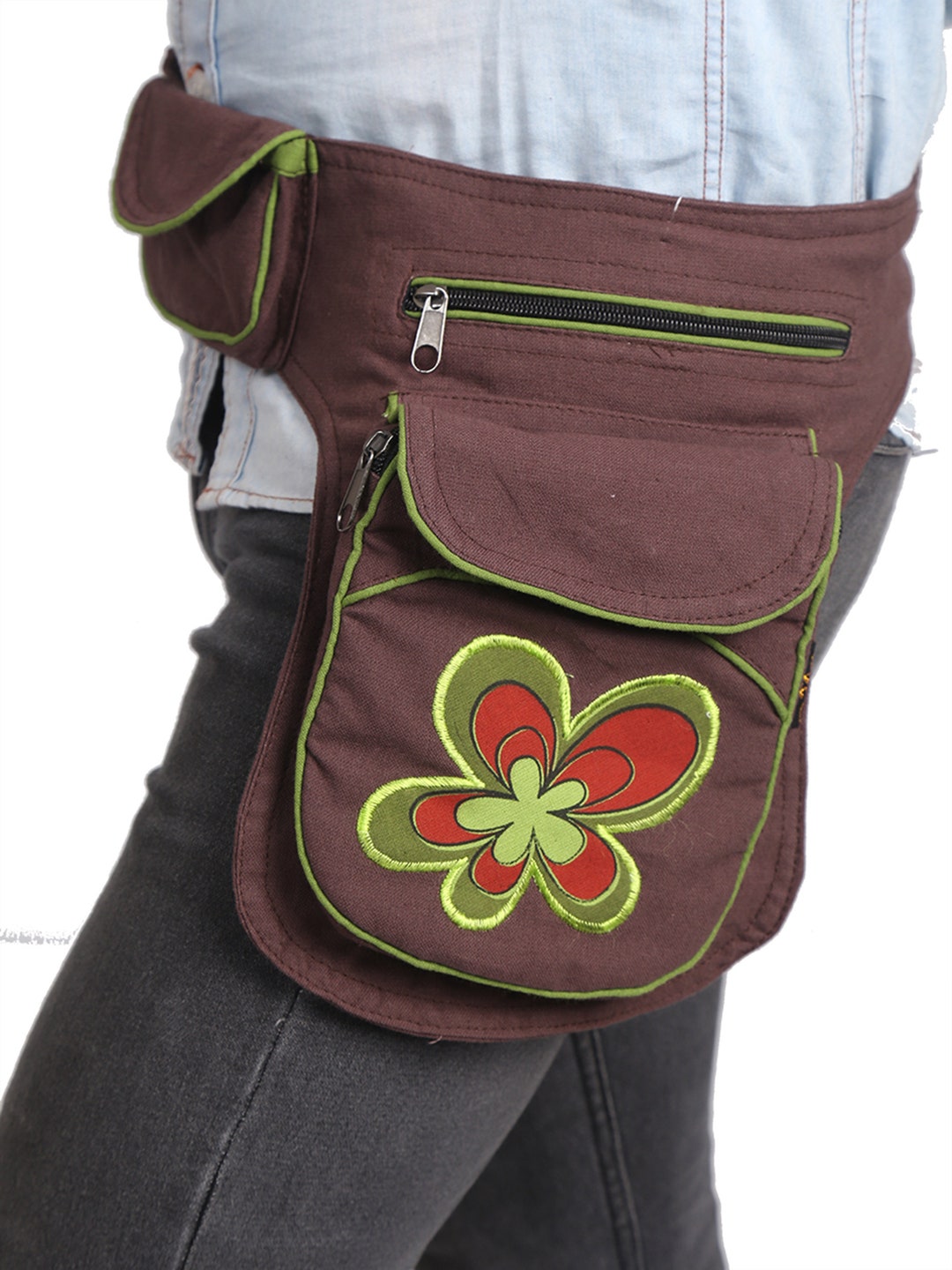 Handmade Cotton Belt Bag Floral Embroidered Hip Pack, Fair Trade - Etsy
