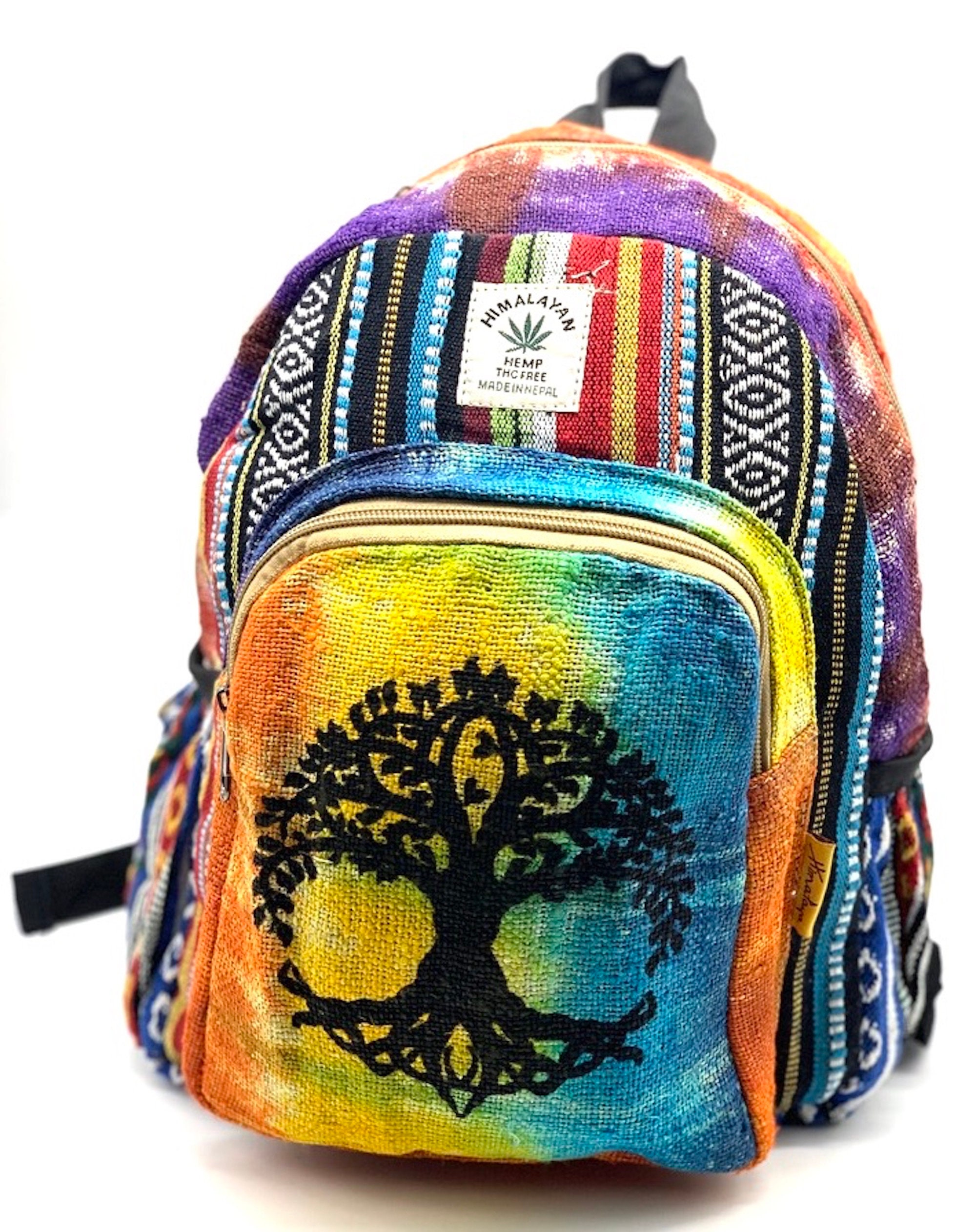 Unique design Tie Dye Himalaya Hemp Backpack Small Backpack | Etsy