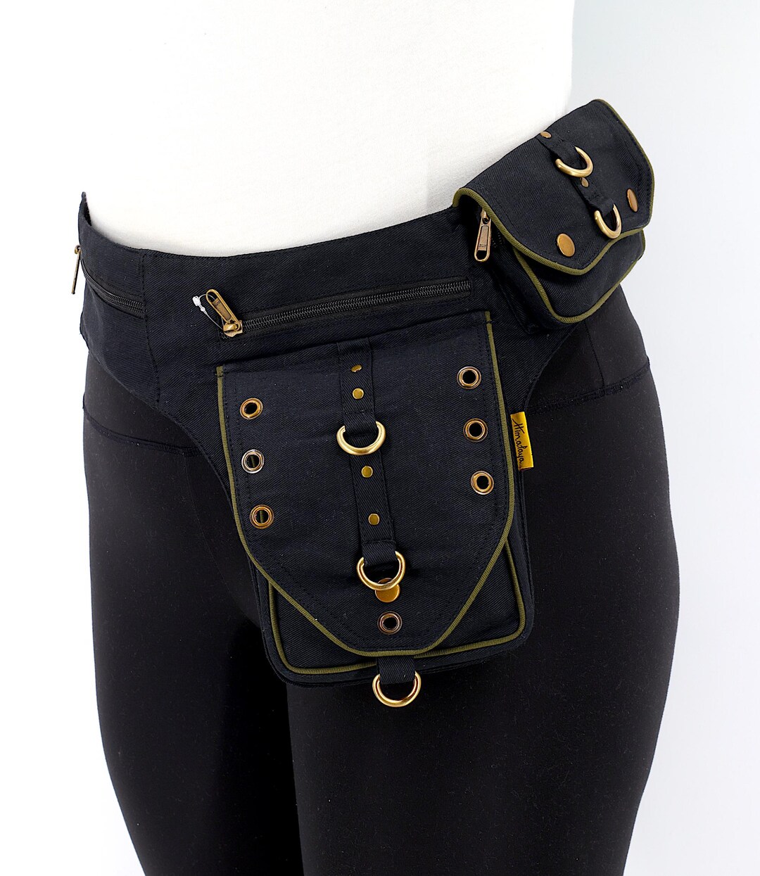 Handmade Black Canvas Fanny Pack Himalaya Hippie Boho Bag - Etsy
