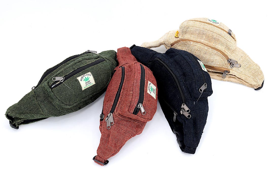 Unique Designed 100% Hemp Solid Color Fanny Pack, Authentic Hemp ...