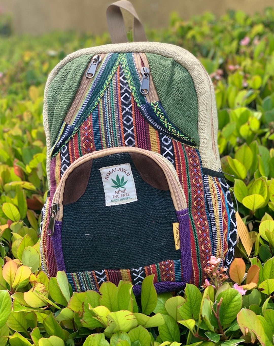 Único Himalaya Hemp Backpack Small Backpack Hippie Backpack - Etsy España
