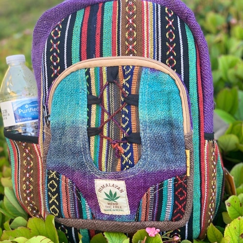 Mini Vegan Hemp Hippie Boho Travel Backpack Small Purse - Etsy