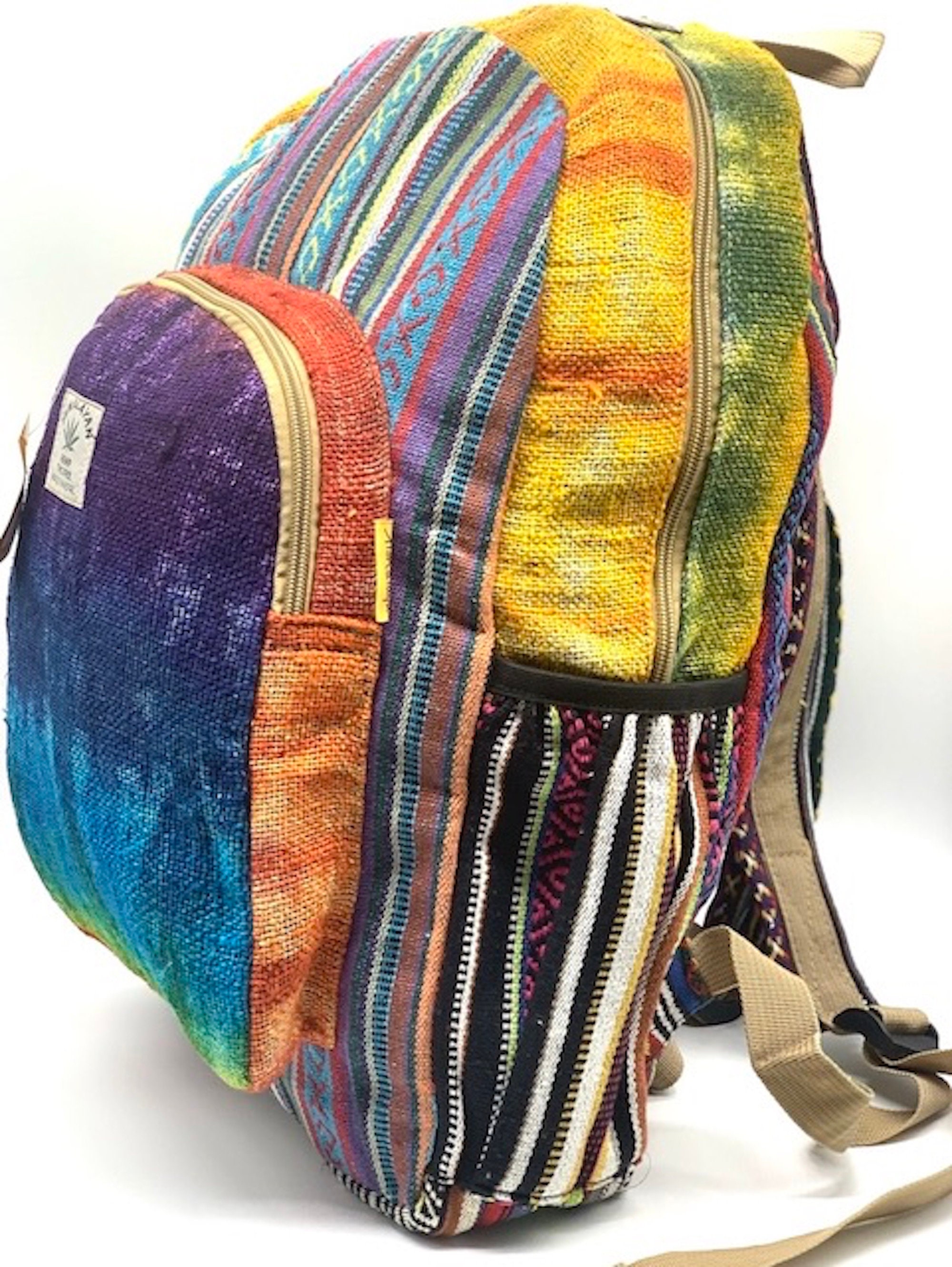Himalaya Cáñamo Tie Dye Mochila Grande Mochila Hippie Festival - Etsy ...