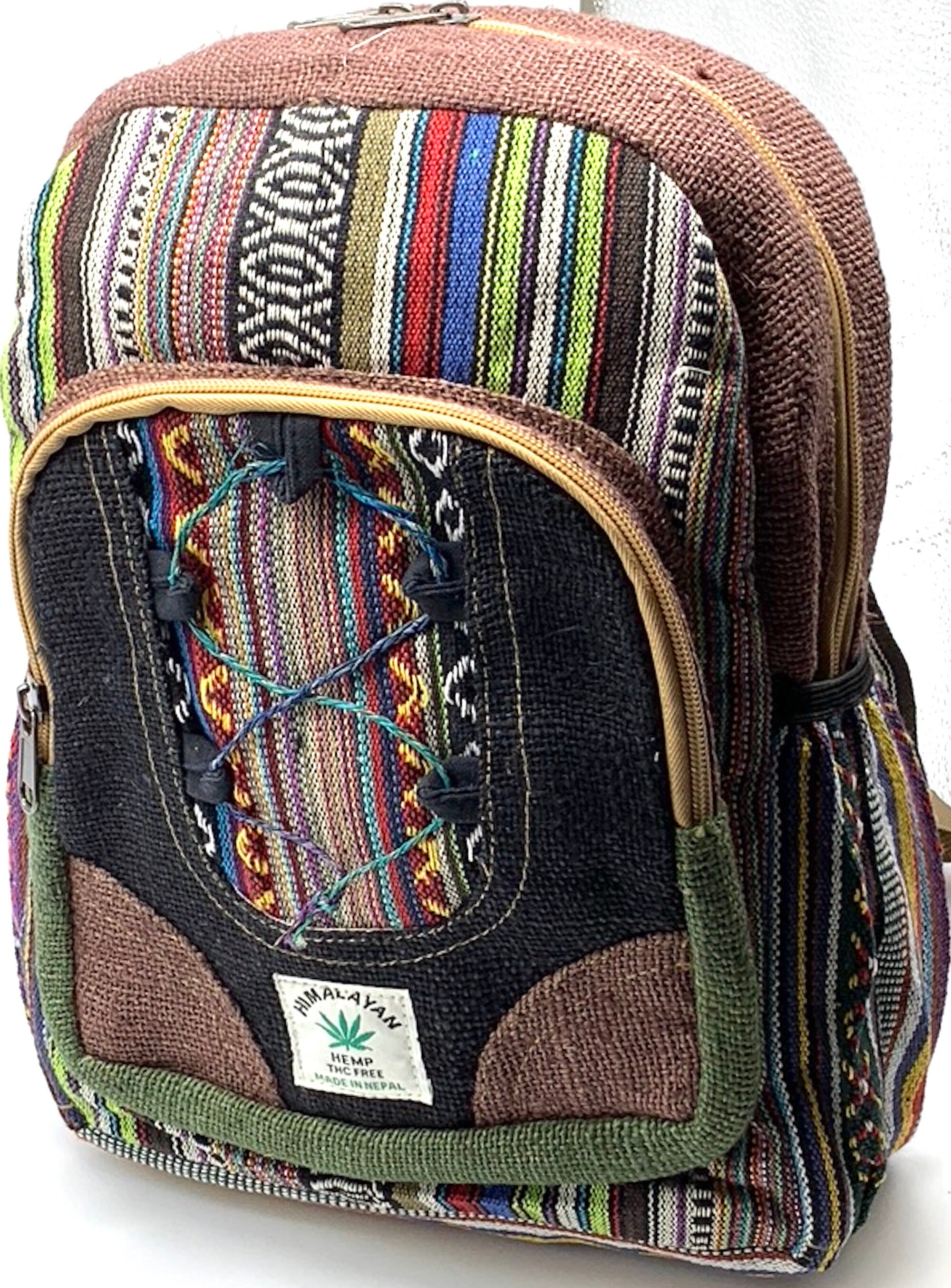 Himalaya 100% Hemp Backpack Small Backpack Hippie Backpack | Etsy