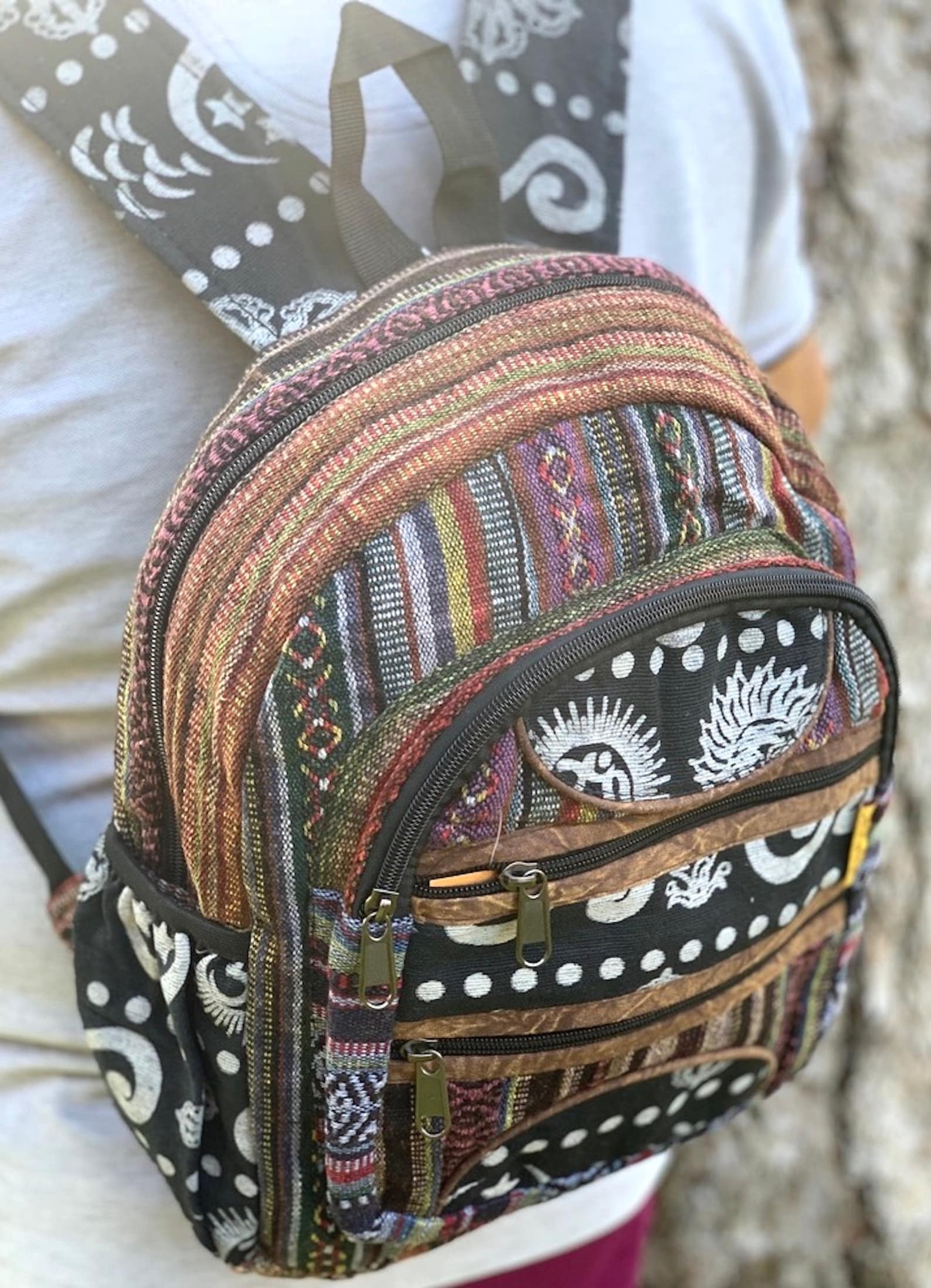 Unique Design 100% Himalaya Cotton Backpack Small Backpack - Etsy UK