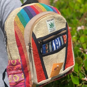 Mini Hemp Backpack Small Backpack Hippie Backpack Briefcase Festival ...