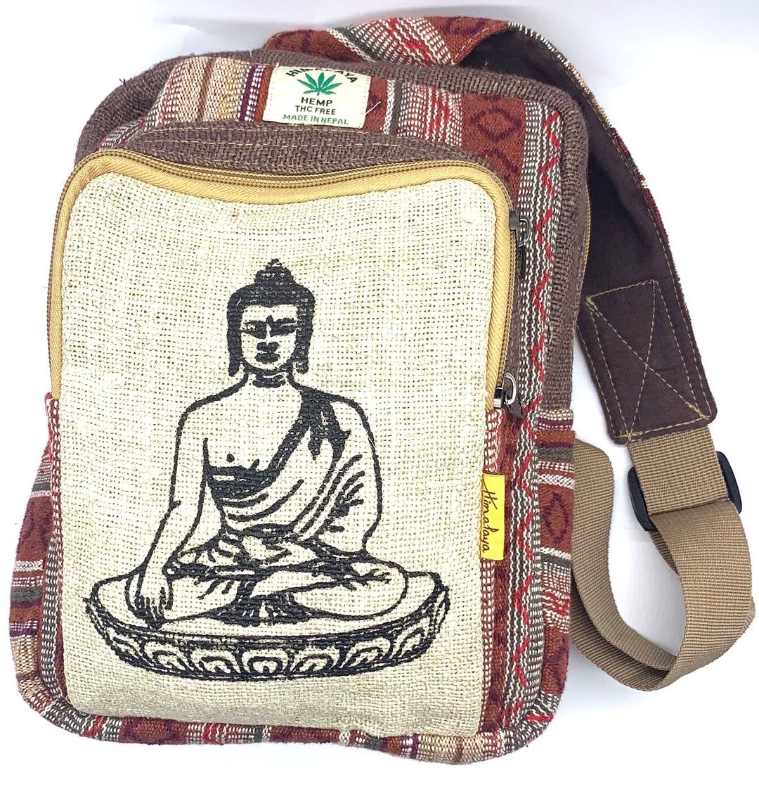 Himalayan Hemp Sling Backpack Buddha Design Crossbody Bag - Etsy