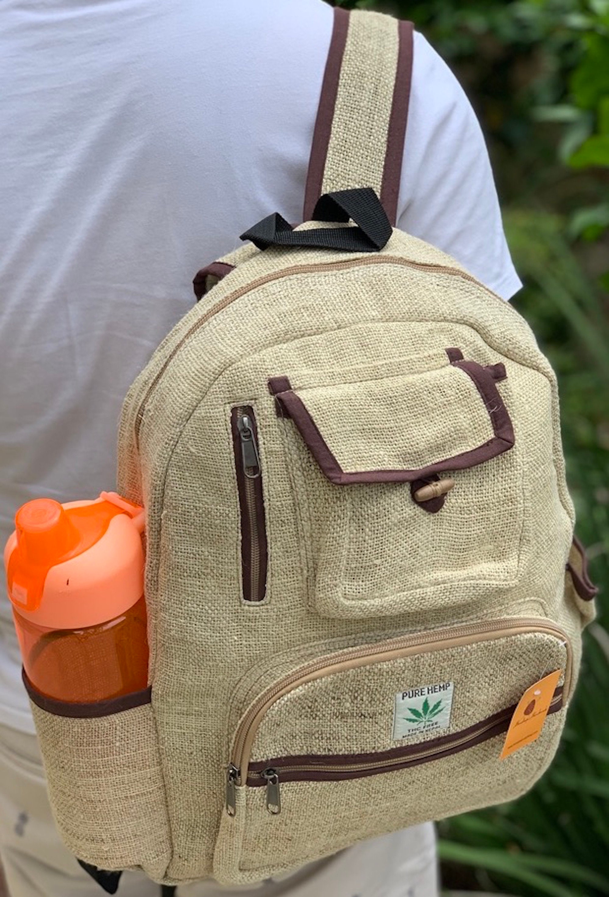 Unique Design Pure Hemp Backpack Large Back Pack Hippie Bag | Etsy