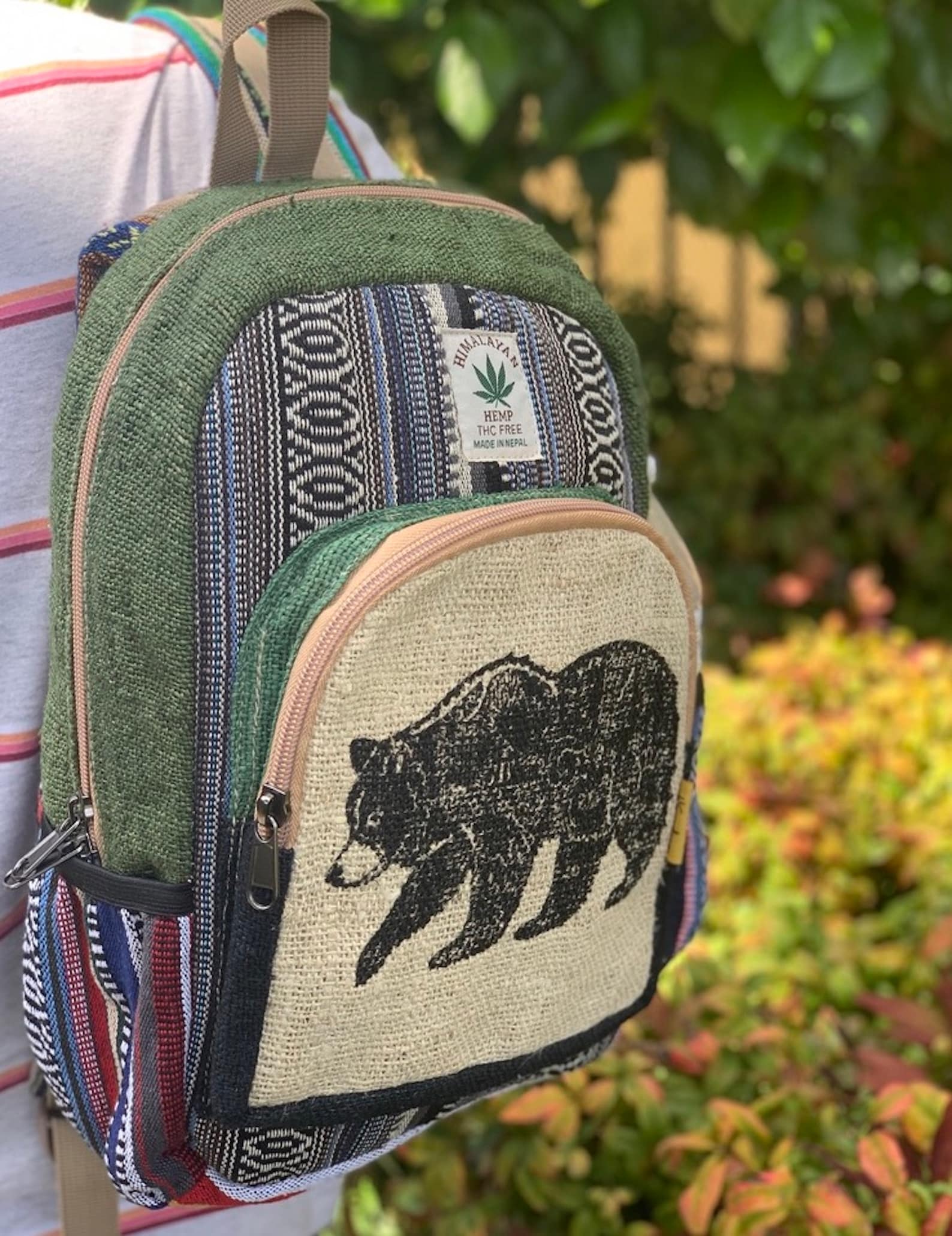 Mini Hemp Backpack Small Back Pack Hippie Bag Pack Briefcase | Etsy
