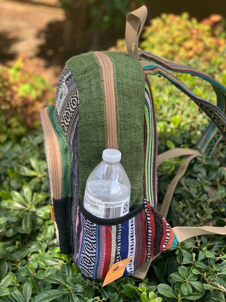 Mini Hemp Backpack Small Back Pack Hippie Bag Pack Briefcase | Etsy