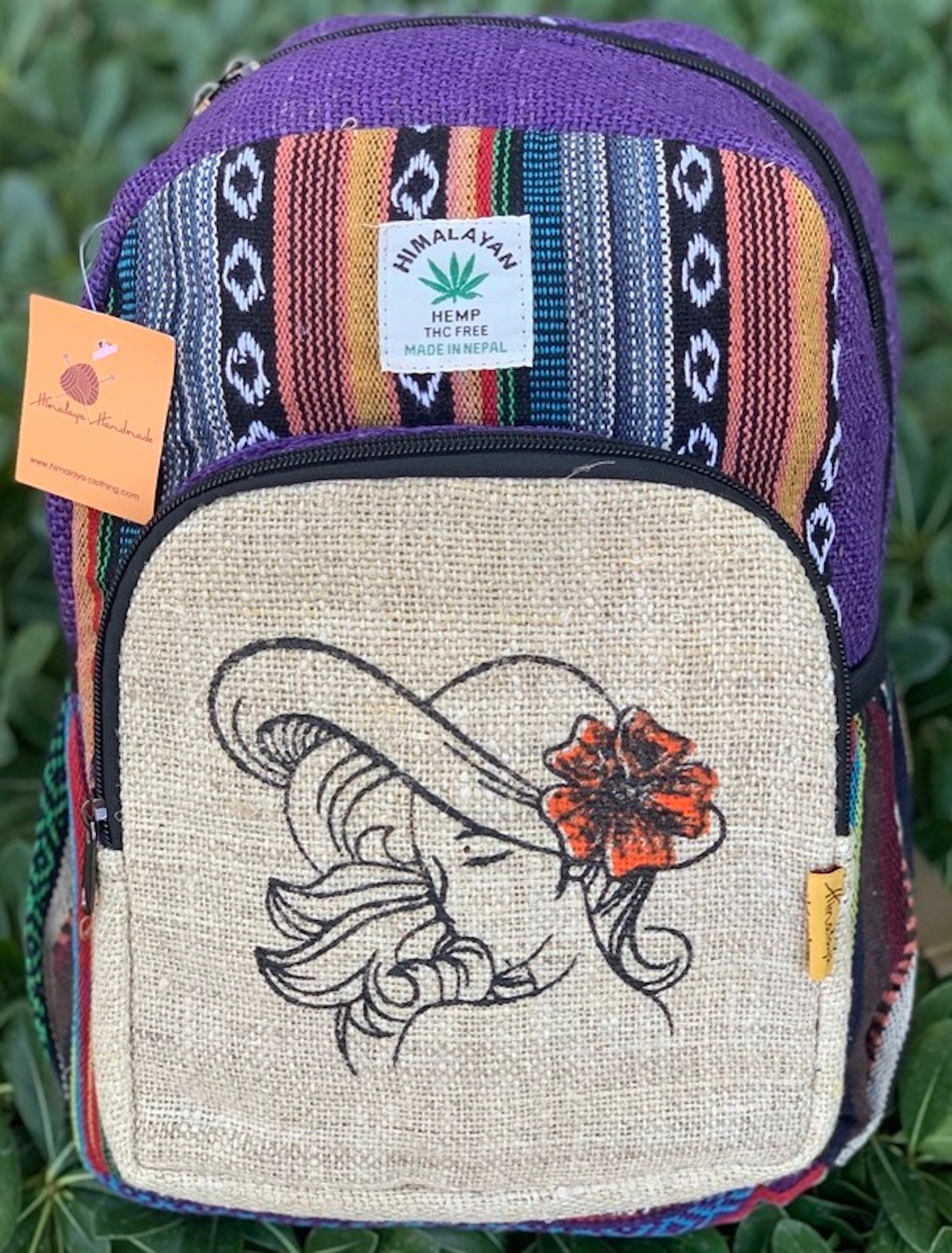 Unique Hemp Backpack Small Backpack Hippie Backpack Festival | Etsy