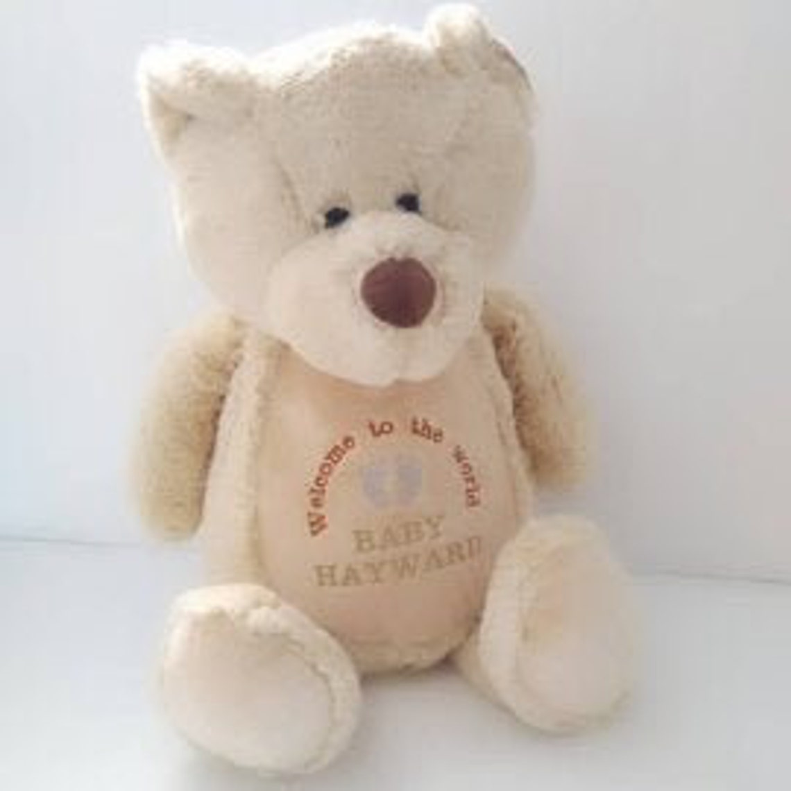 Personalised Christening Teddy Bear Embroidered Baby Teddy - Etsy