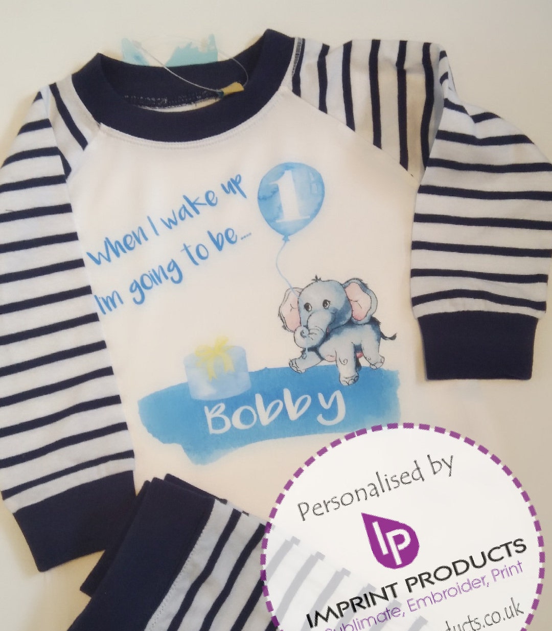 Birthday Age Pyjamas, Personalised Boys Pyjamas, Boys Personalised ...