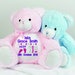 Personalised Blue Teddy Keepsake Gift for Baby Boy, Embroidered Soft ...