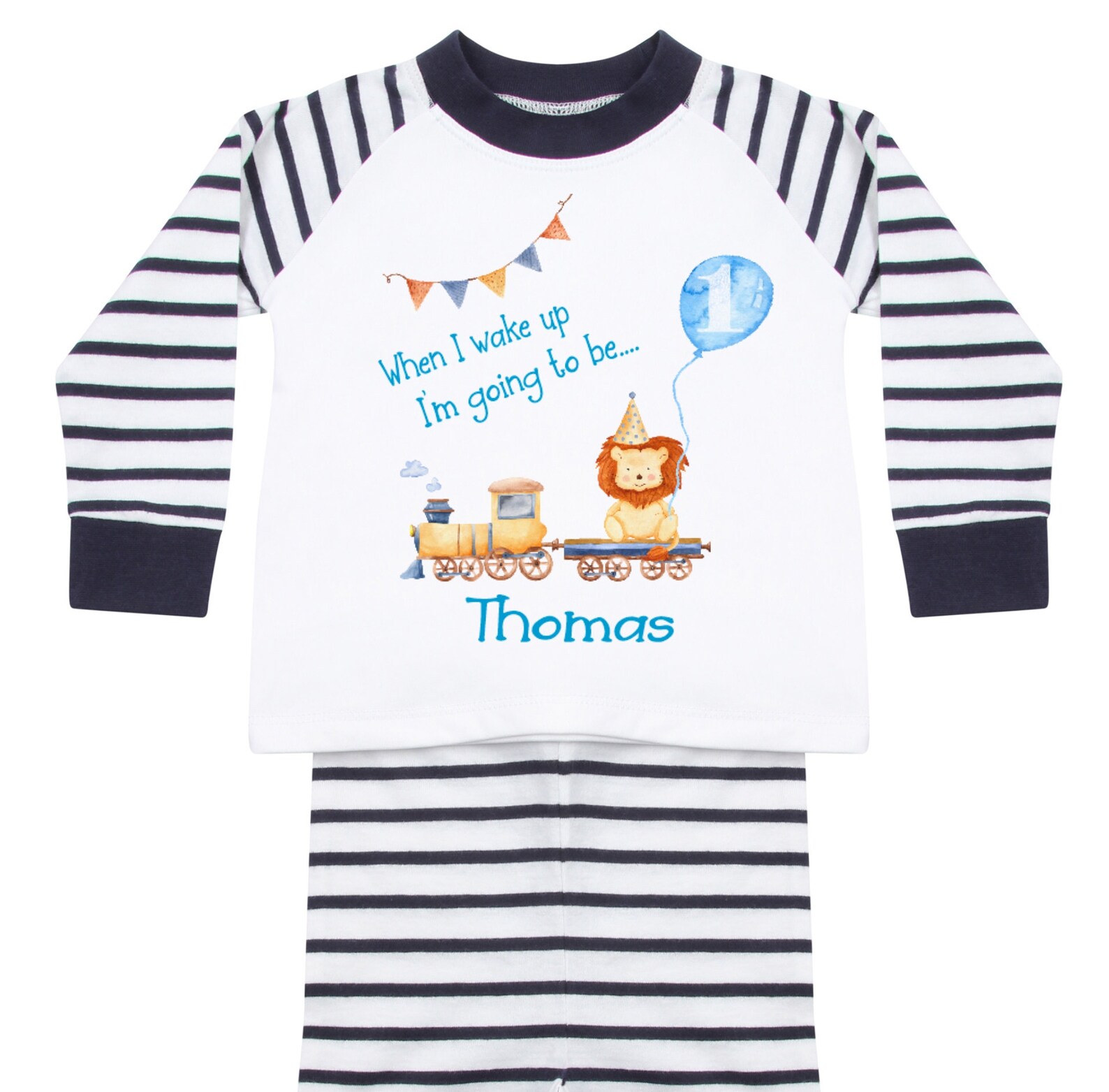 Boys When I Wake up Pjs, Personalised Age Pyjamas, Boys Personalised ...