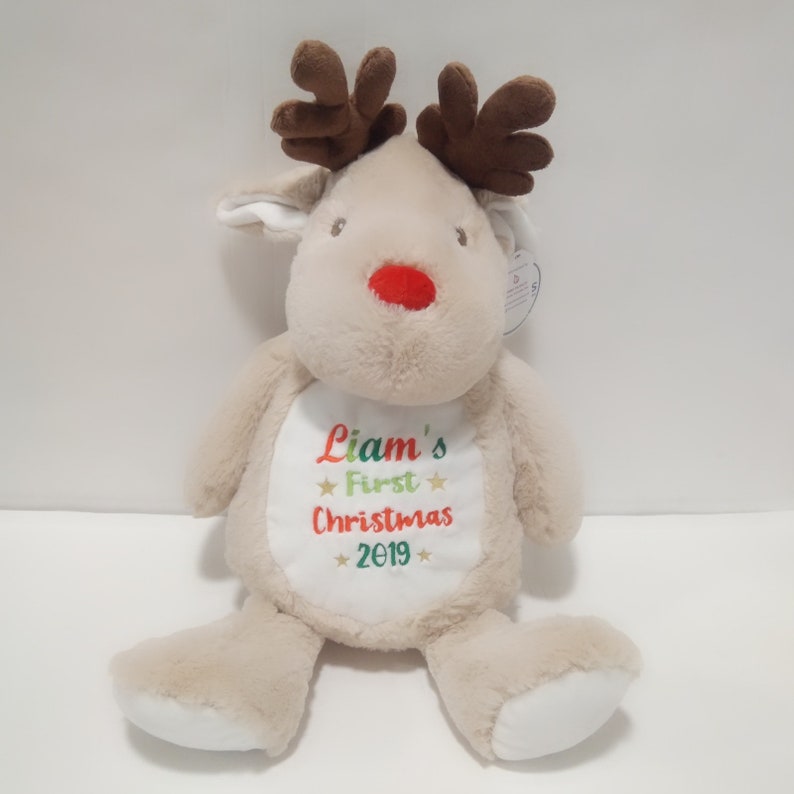 First Christmas Reindeer Soft Toy, Babies First Christmas Gift ...