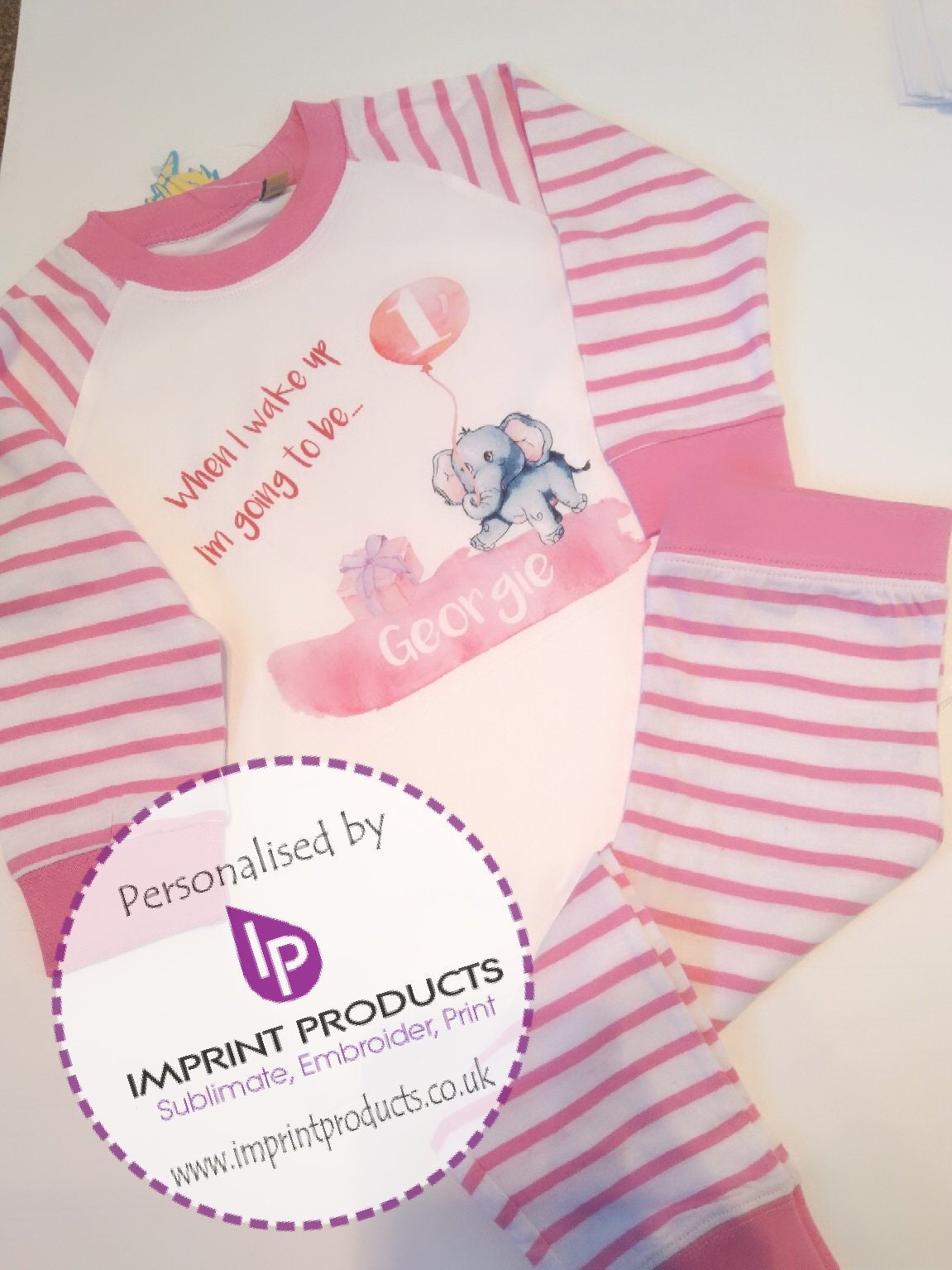 Birthday Pyjamas Personalised Girls Age Pyjamas Girls - Etsy UK