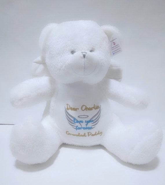 Stuffed Animals & Plushies Angel Bear Personalised Memory Bear ...