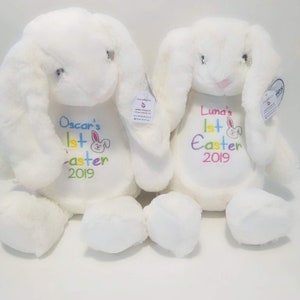 Personalised First Easter Bunny Soft Toy Easter Gift, Teddy, First ...