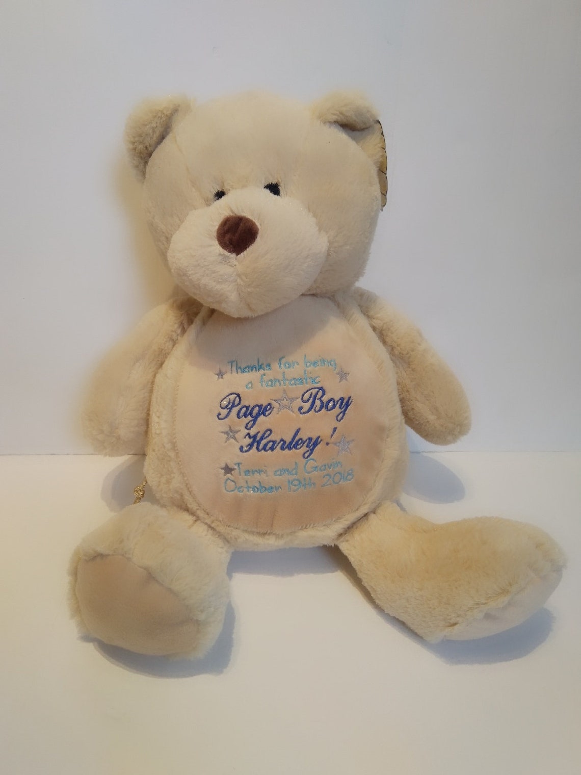 Personalised Embroidered Teddy Bear Soft Toy Embroidered - Etsy