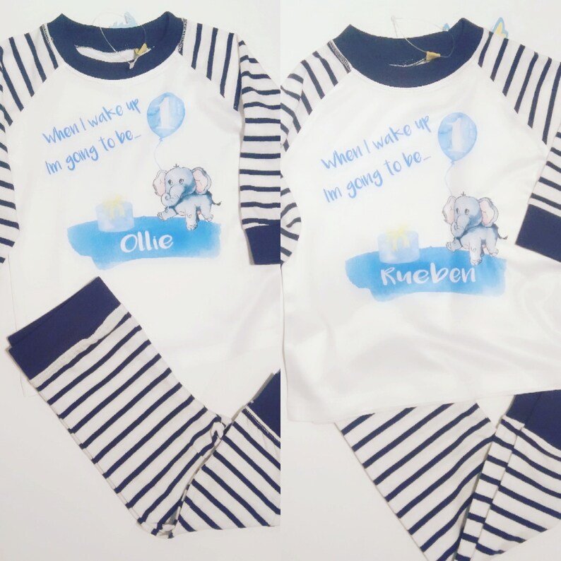 Birthday Age Pyjamas, Personalised Boys Pyjamas, Boys Personalised ...